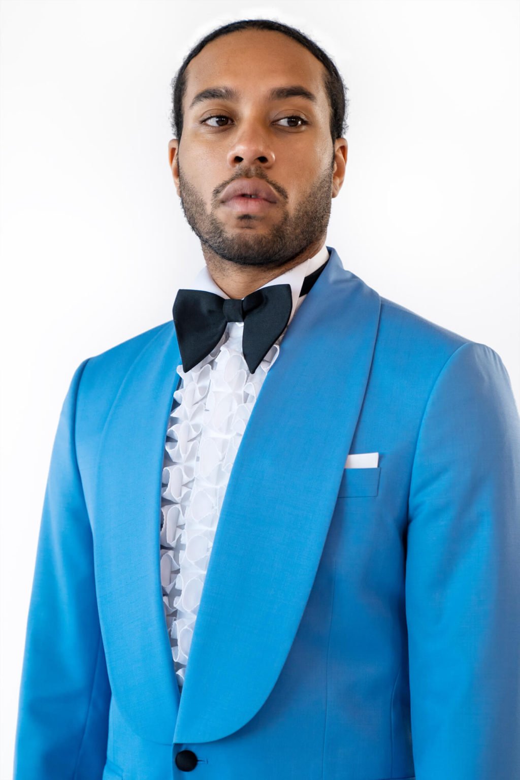 Light Blue Tuxedo Jacket - Stallion Bespoke