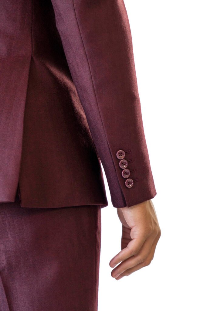Maroon Flannel Suit - Stallion Bespoke