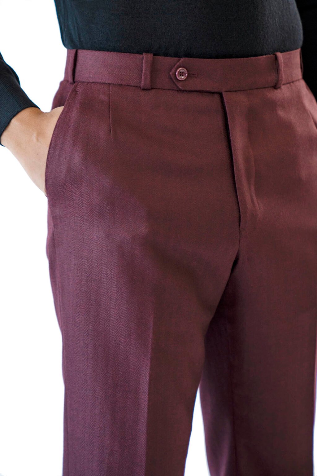 Maroon Flannel Suit - Stallion Bespoke